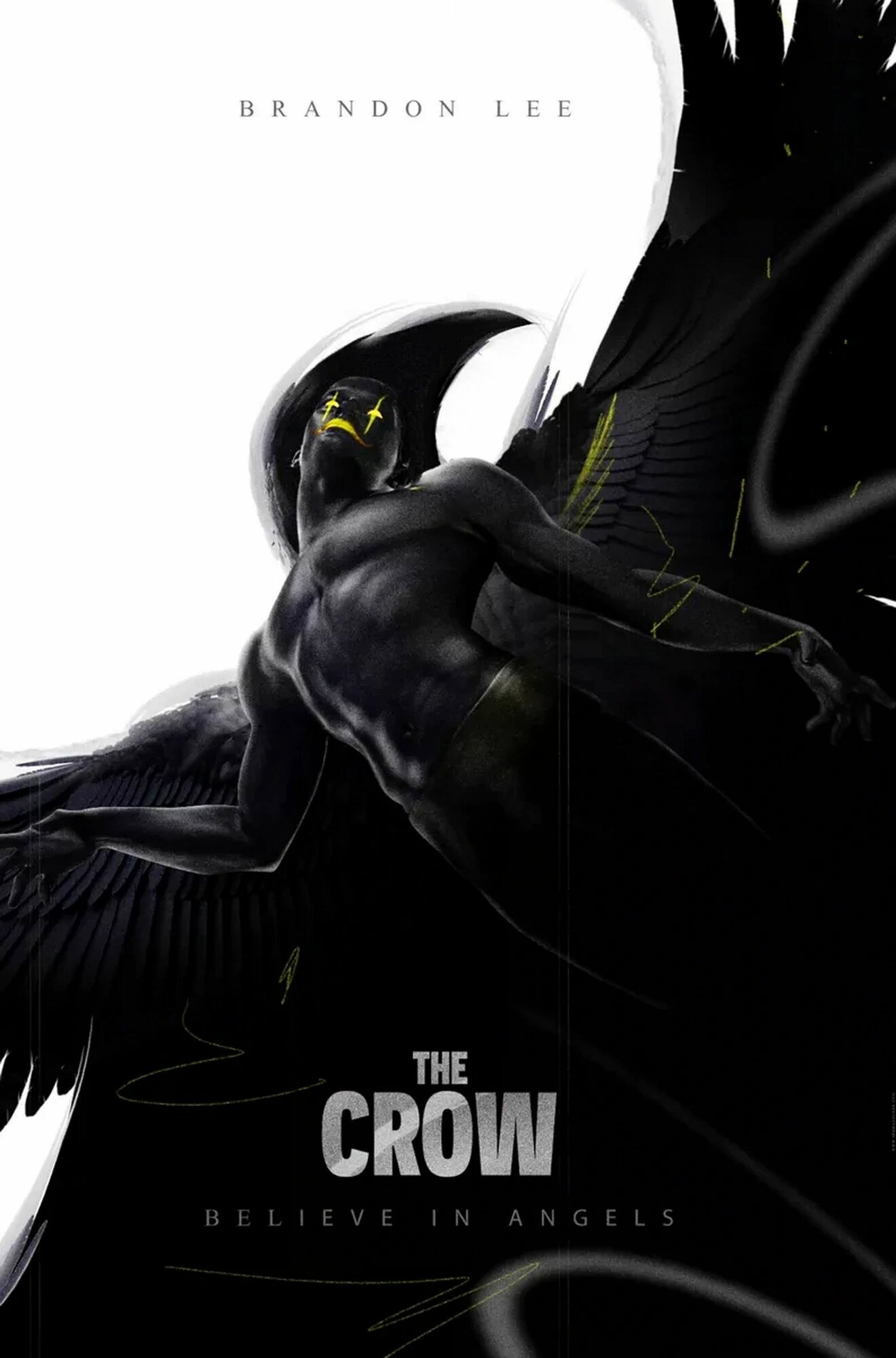 Плакат, постер Ворон. The Crow (1994) на бумаге, размер 21х30см