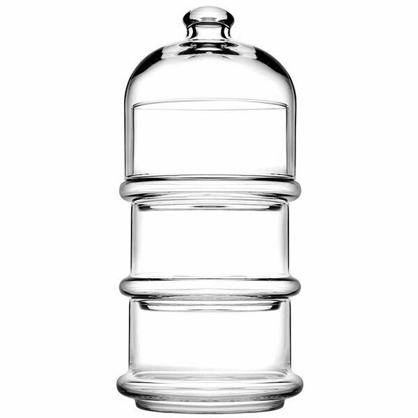 Набор емкостей фуршетных «Вилла» для десерта с крышкой, 3 шт, стекло, 0,505 л, прозрачный (Pasabahce)