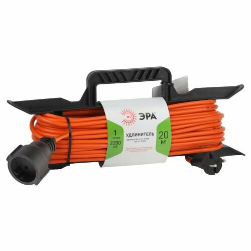 Удлинитель ЭРА на рамке 1 гн 20м ПВС 2х1 UFx-1-2x1.0-20m-IP44