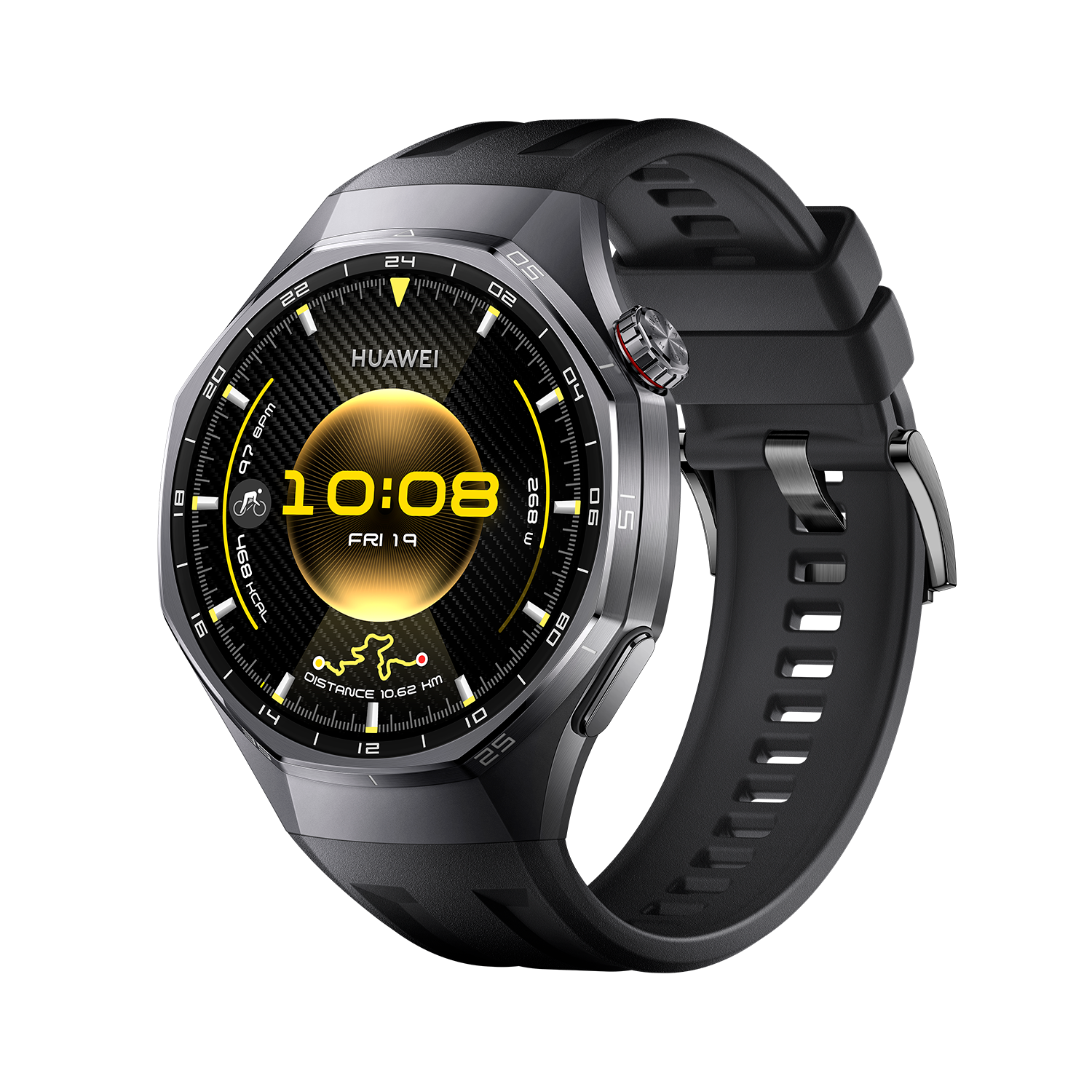 Смарт-часы HUAWEI Watch GT 6 Pro 46 мм, черный ремешок из фторэластомера (55020FWC)