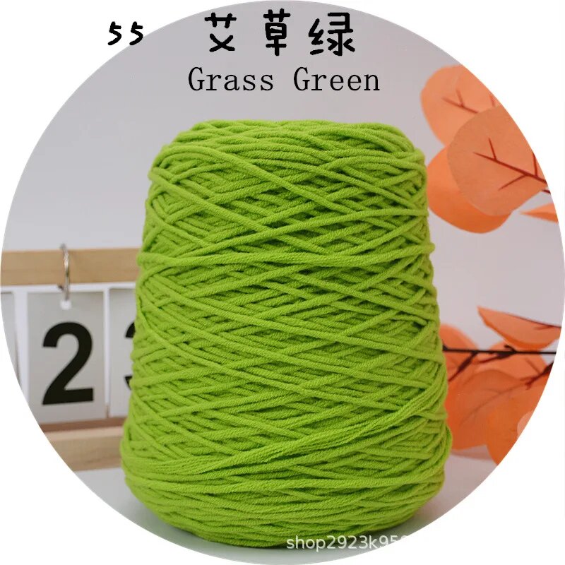 Пряжа для тафтинга, Grass Green, 400г, 8-слойная, хлопок/акрил, Цвет: 55