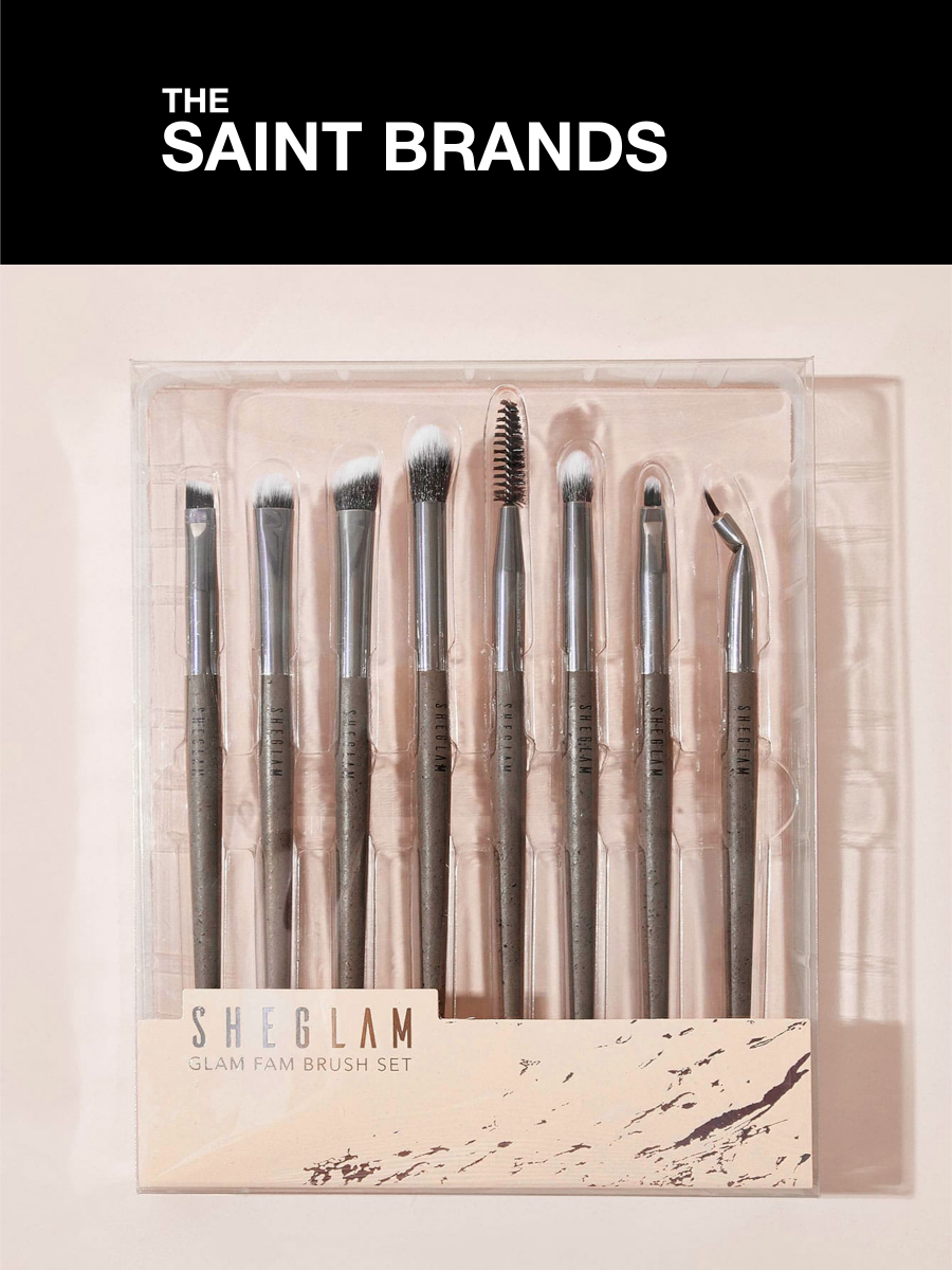 Набор кистей для макияжа SheGlam Glam Fam Brush Set 8 кистей
