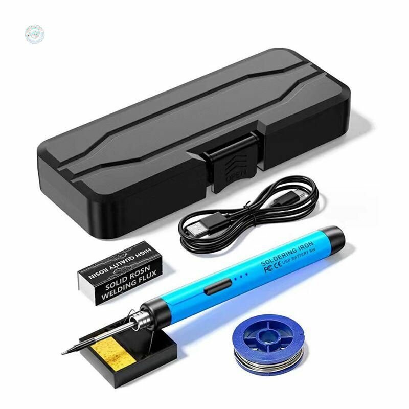 Беспроводной паяльник с вакуумным отсосом припоя, USB-C зарядка, компактный инструмент для мобильного ремонта