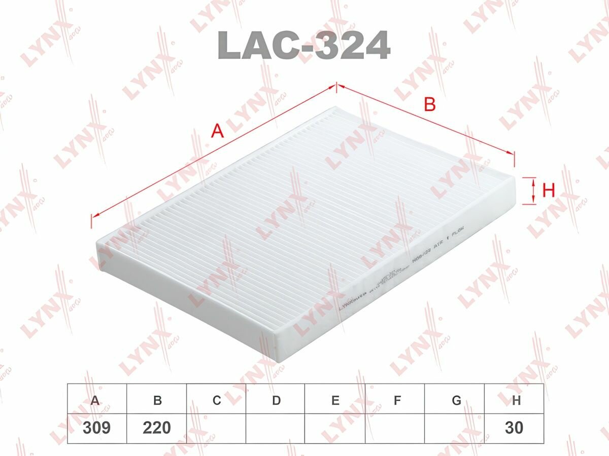 Фильтр салонный, для Ауди A4 B9, A6 C8, Q5, Q7, Фольксваген Туарег арт LAC324 LYNXAUTO