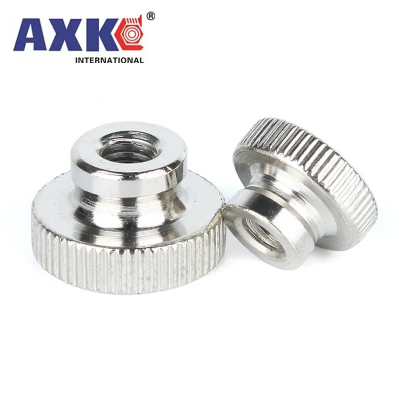 OLOEY Гайки М3-М10 серебрято-черные углеродистая сталь 5pcs M4, nickle plated