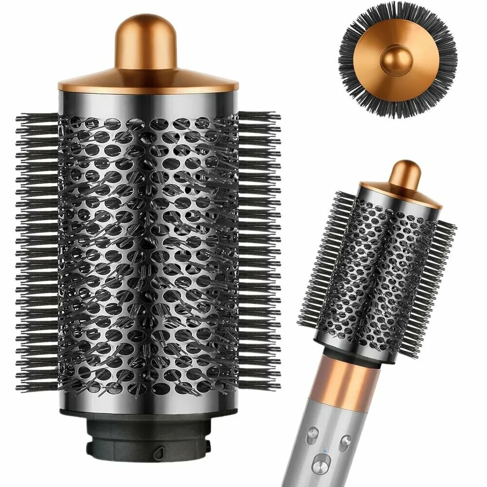 Широкий браш 55мм Никель, насадка для стайлера Dyson Airwrap. Большая круглая щетка для создания объема.