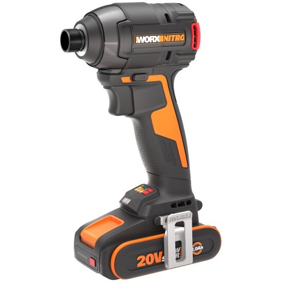 Винтоверт аккумуляторный Worx WX265, 20В, 200Нм, 2Ач х2, ЗУ 2А, кейс