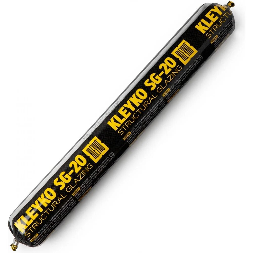 Структурный силиконовый нейтральный однокомпонентный клей-герметик, KLEYKO, KLEYKO SG-20 590мл чёрный SG-20-B