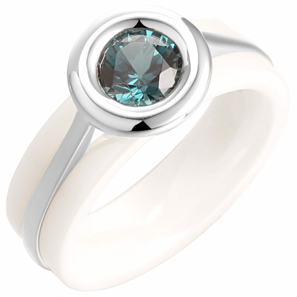 Кольцо, серебро, 925 проба, керамика, шпинель