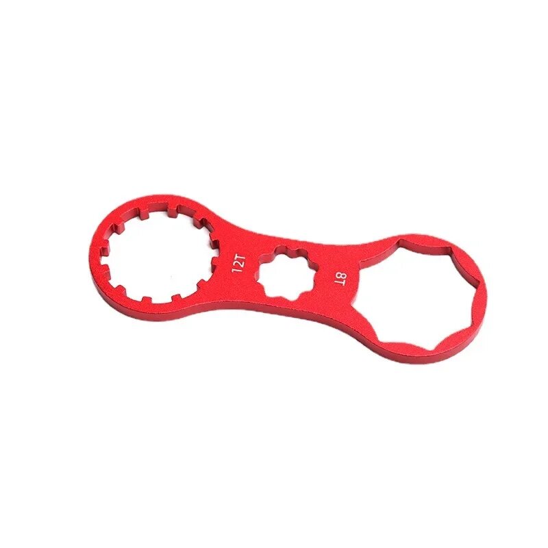 Ключ велосипедный для каретки 12T/18/Hex, красный