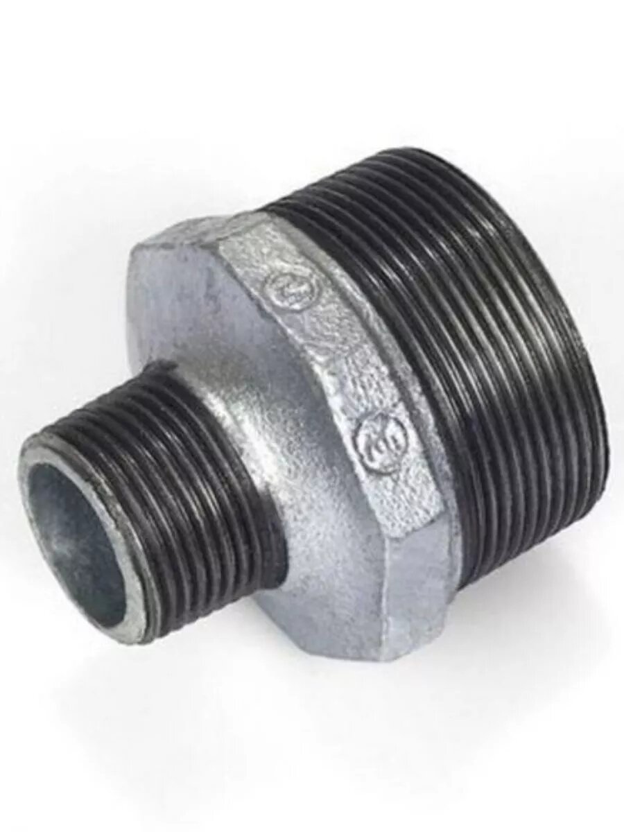 Ниппель чугунный редукционный с наружной резьбой 1"х3/4" оцинкованный AV ENGINEERING (AVEС500000134)