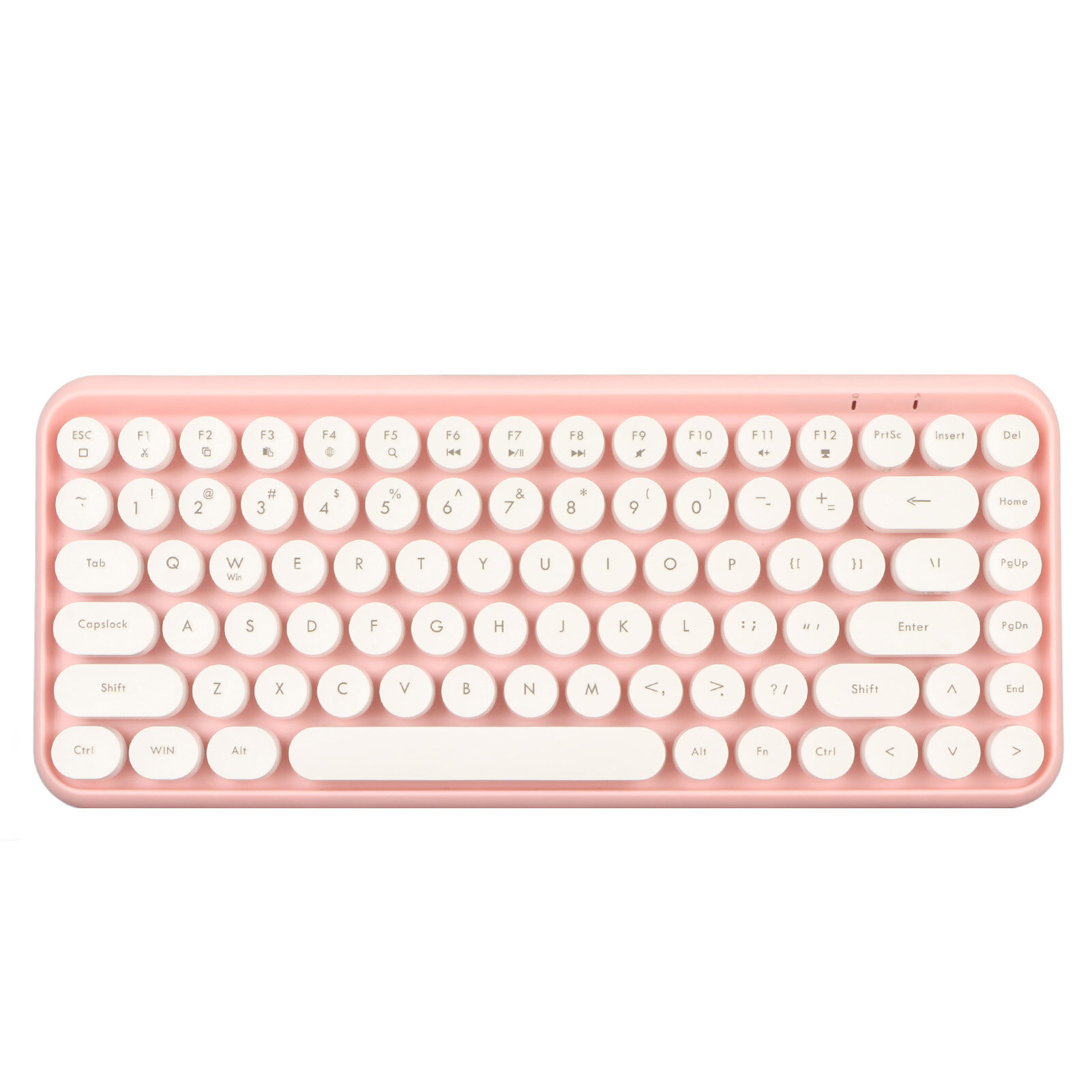 Беспроводная клавиатура Bluetooth 84 клавиш ретро -раунд клавиатуры клавиш для iOS для OS X для Windows для Android для мобильного телефона для мобильного телефона для мобильного телефона