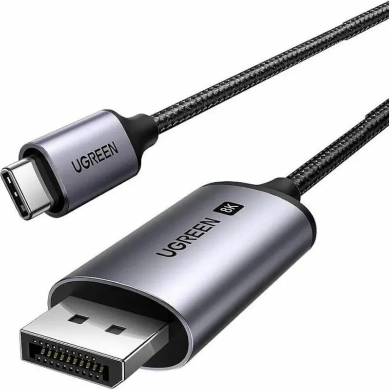 Кабель UGREEN CM556 (25839) USB-C to DisplayPort 8K Cable. 3м. серый