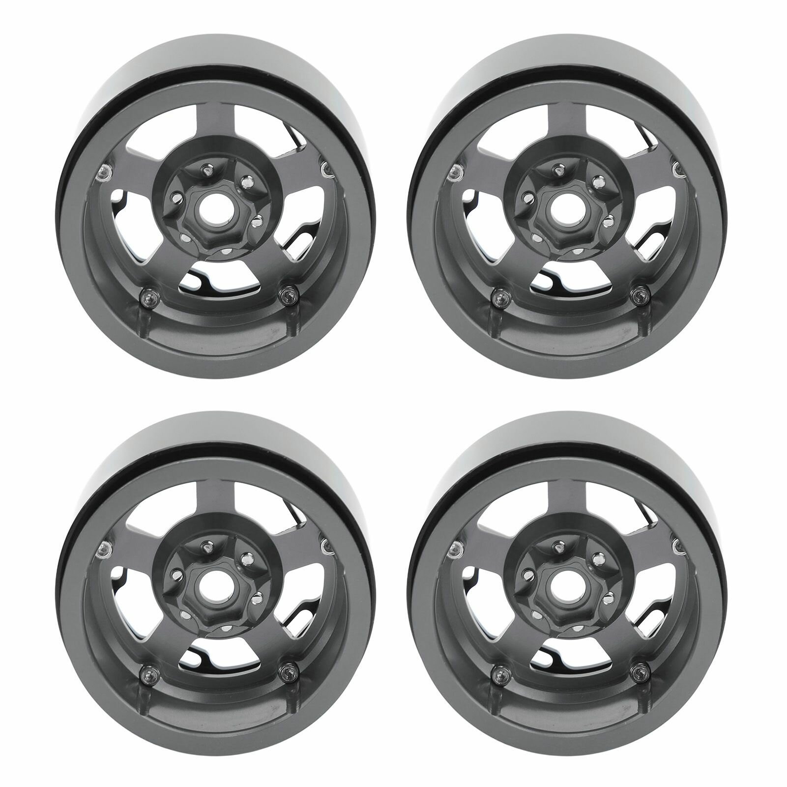 4 шт. 2,2 дюйма, универсальная ступица колеса с ЧПУ, высокая износостойкость, алюминиевый сплав, 1/10, RC ступица колеса, титан