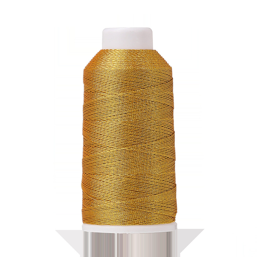 Золотая нить, для рукоделия, 369 нитей, 9 золотистых нитей, 0,6мм, 350м