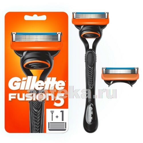 Gillette fusion бритва безопасная со сменными кассетами 2 шт.