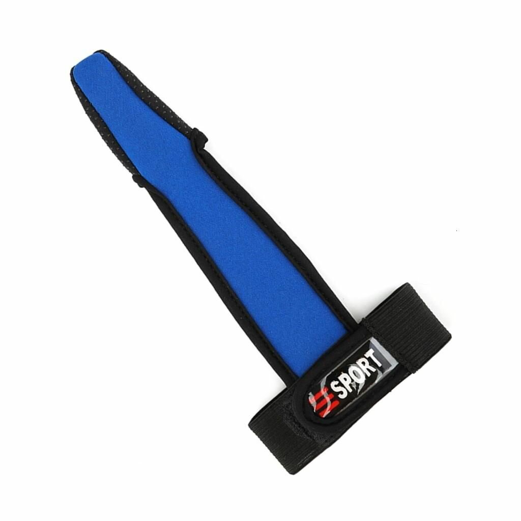 Перчатки для метания удилища на длинные дистанции с одним пальцем синего цвета