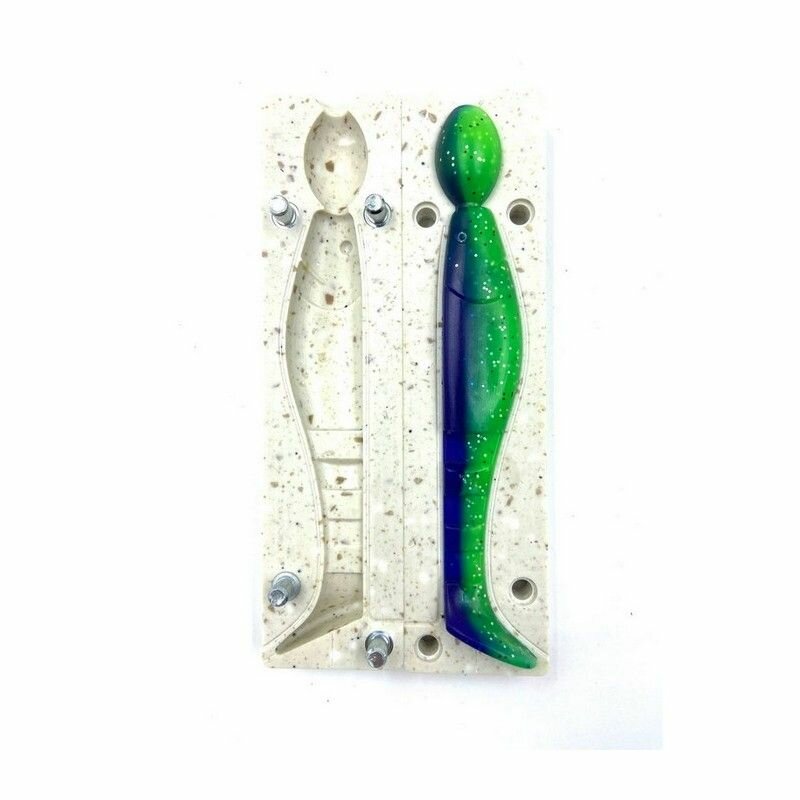 Форма для литья силиконовых рыболовных приманок Kaputo 4L 4", 100mm, 1 место