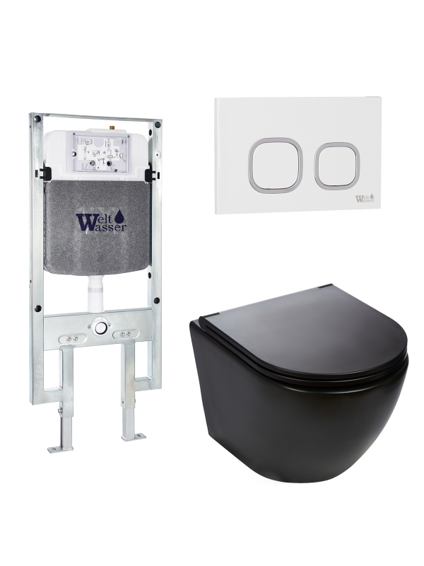 WeltWasser Комплект AMBERG 497 ST + MERZBACH 043 MT-BL + AMBERG RD-WT WeltWasser