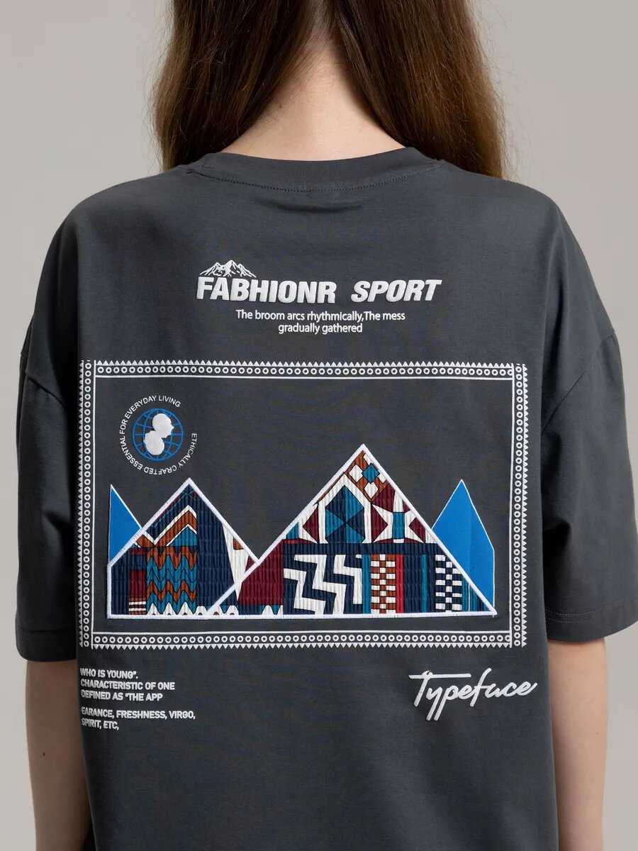 Футболка спортивная Reezo, размер 4XL, серый — фото 1