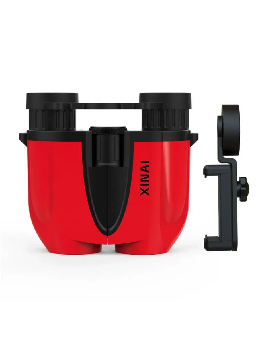 Бинокль Xinai 10x25 красный с клипсой для телефона