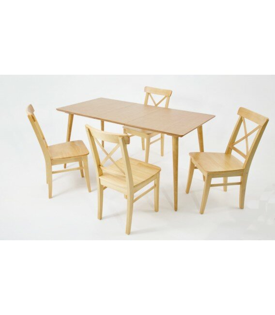Стол Монте 120 натур со стульями Ингольф натур