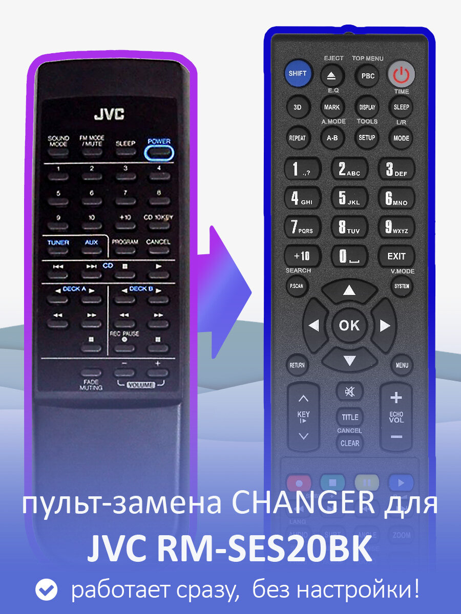 Пульт-замена для JVC RM-SES20BK