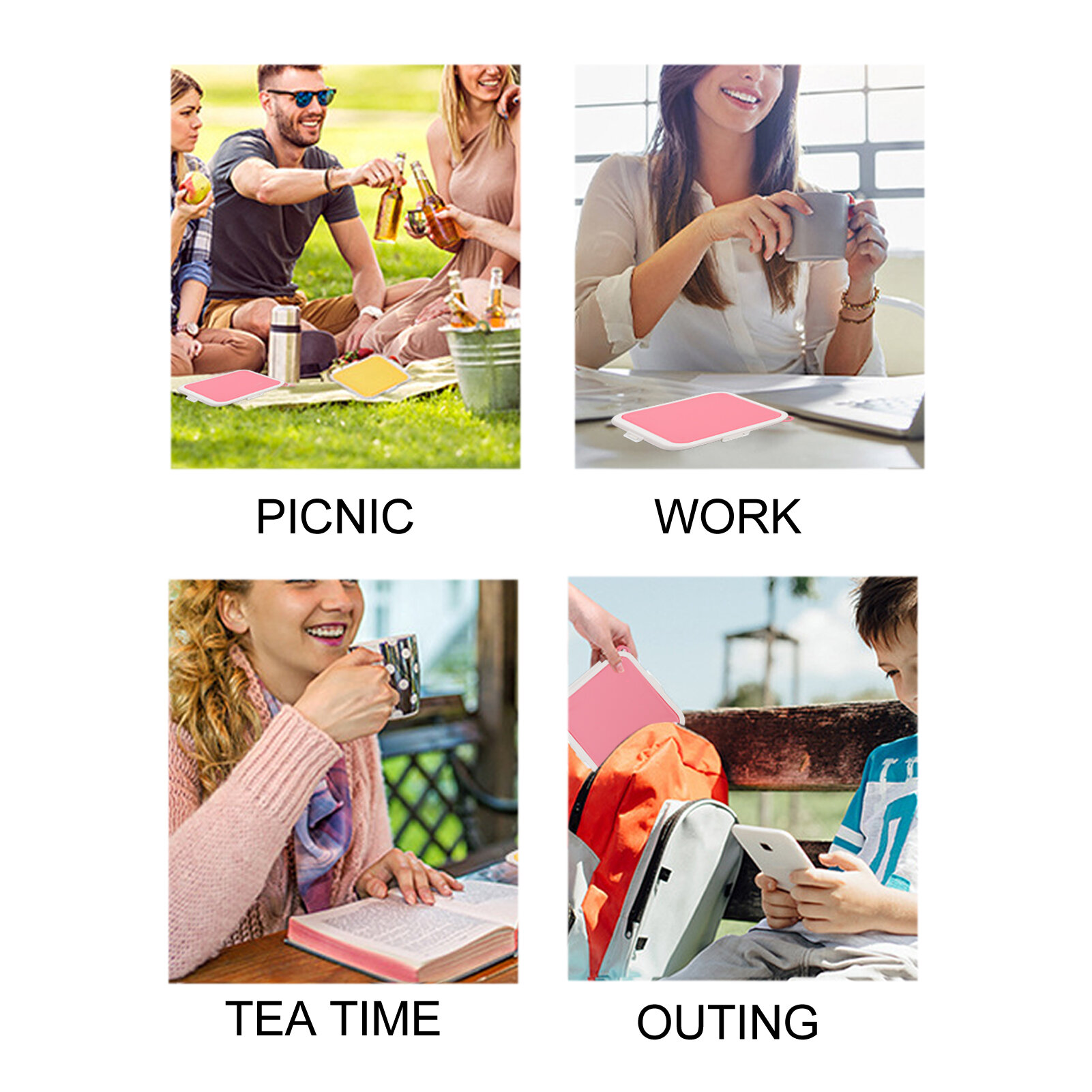 Ящик для хранения сэндвичей, портативный контейнер для сэндвичей, ланч-бокс для студентов, офисных работников, для работы, пикника, прогулки, красный