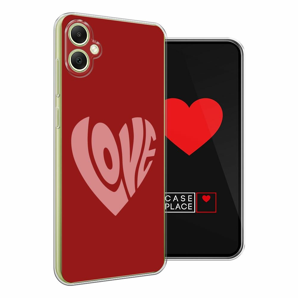 Чехол на Samsung Galaxy A05 / Самсунг Галакси A05 с принтом "Love heart 1 - 14 февраля" — фото 1