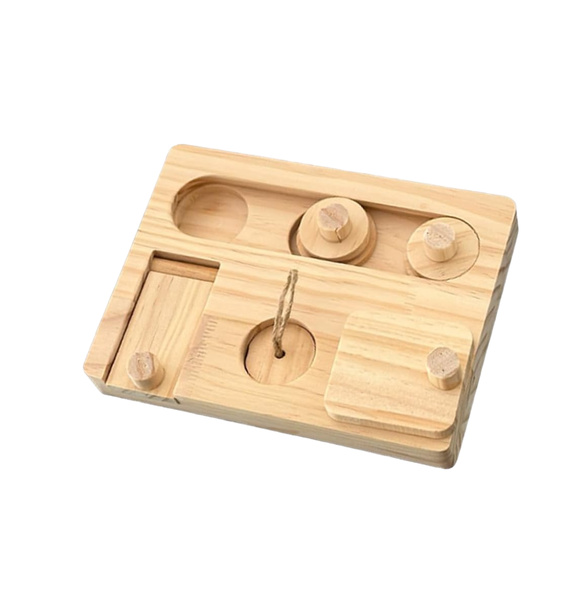 Деревянная кормушка для хомяков, домашний контейнер для кормления, раздатчик лакомств, креативная игрушка для поиска пищи, интерактивная забава для золотистых хомячков.