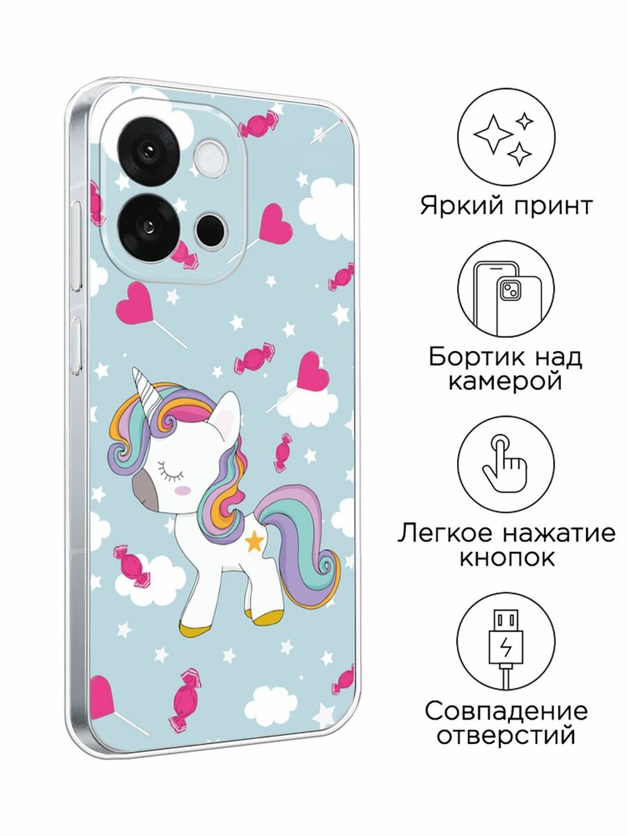 Чехол на OnePlus 13T / Ван Плас 13Т с принтом "Сладкий единорожек" — фото 1