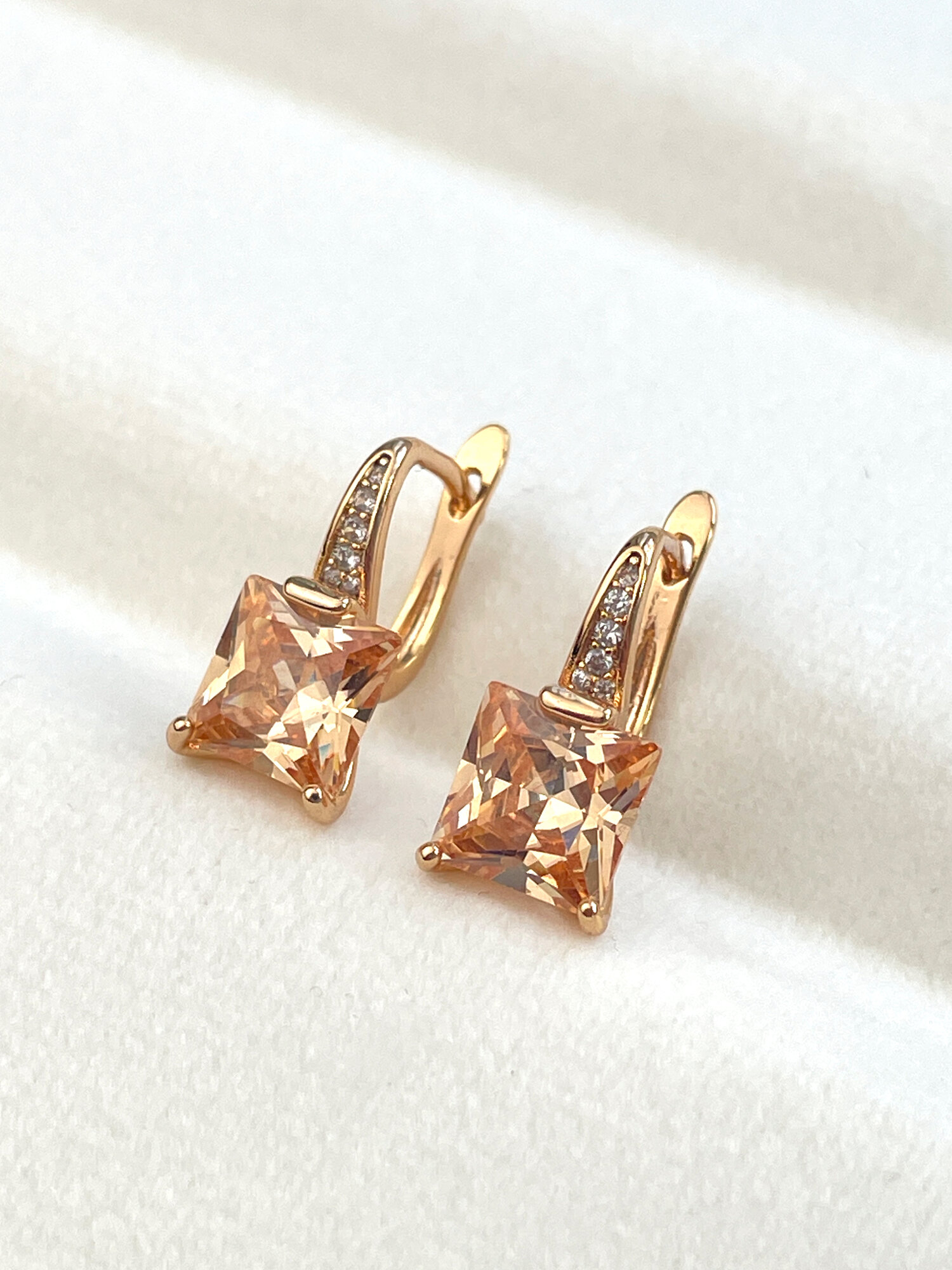 Серьги, фианит