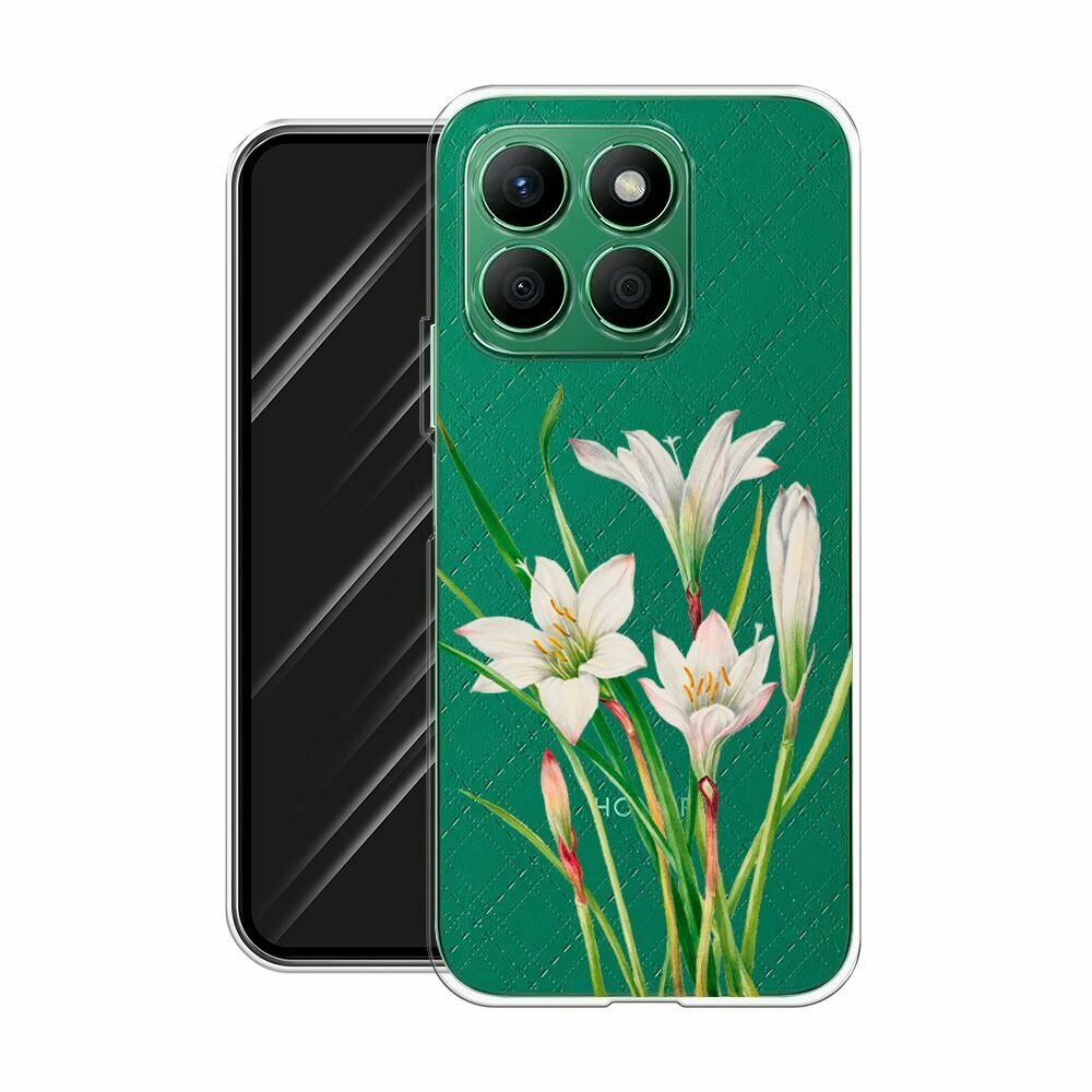 Чехол на Honor X8B / Хонор X8B с принтом White lily, прозрачный — фото 1