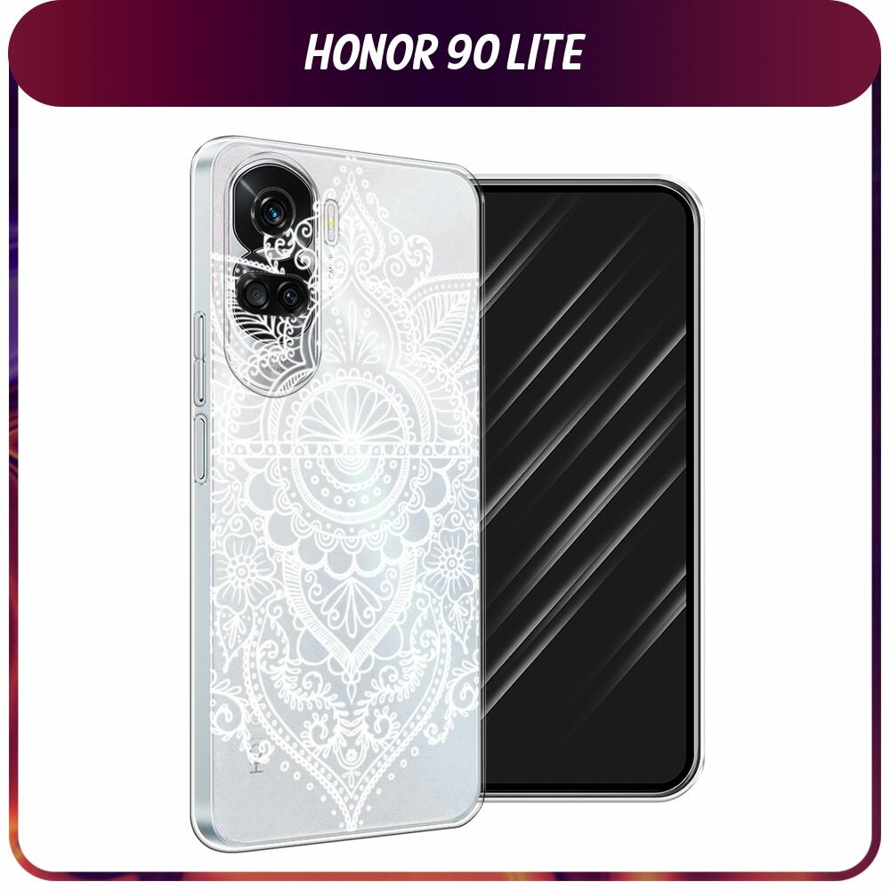 Чехол на Honor 90 Lite / Хонор 90 Лайт с принтом "Солнечный узор", прозрачный