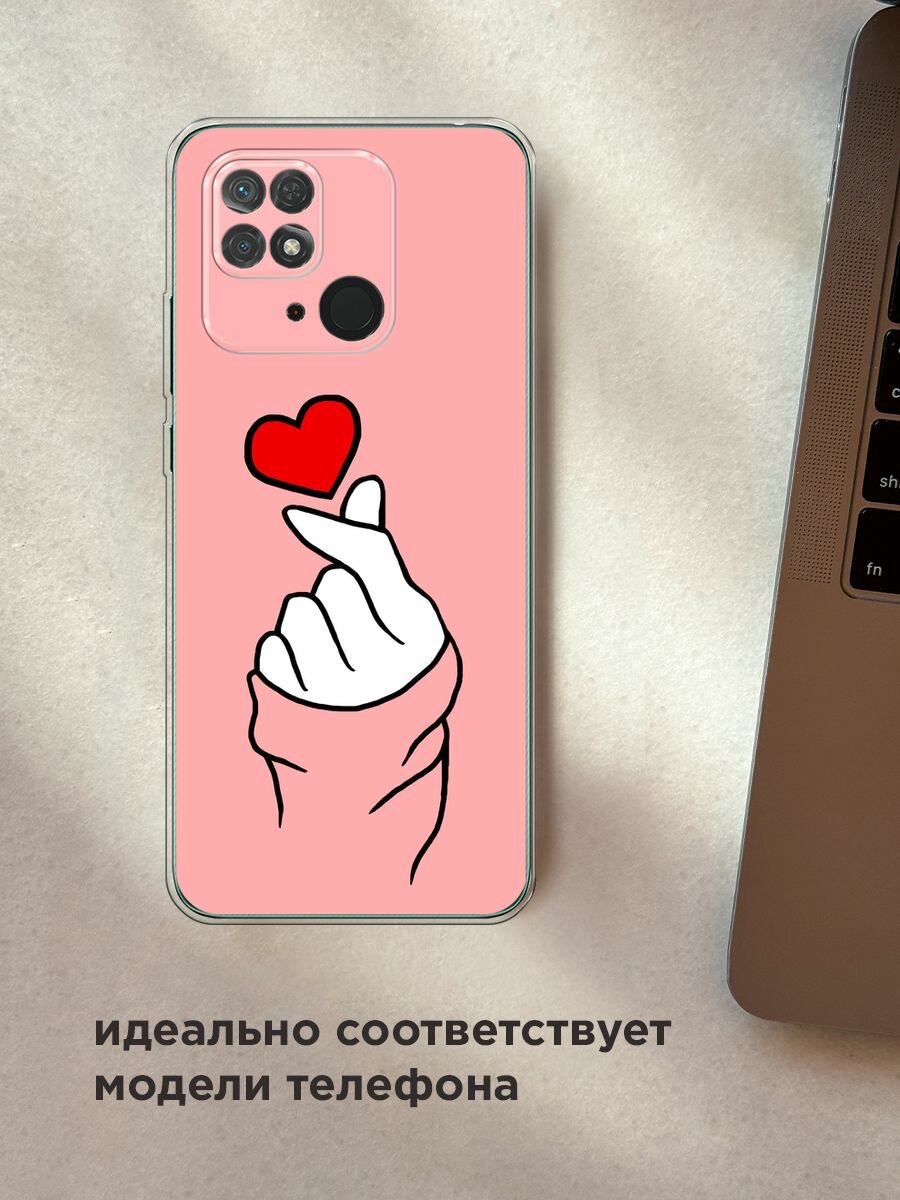 Чехол на Xiaomi Redmi 10C / Сяоми Редми 10C с принтом "Милое сердечко" — фото 1
