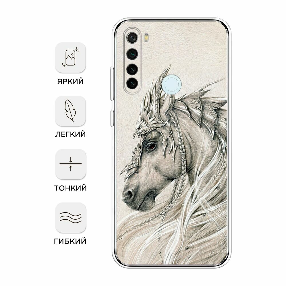 Чехол на Xiaomi Redmi Note 8T / Сяоми Редми Нот 8Т с принтом Мифическая лошадь — фото 1