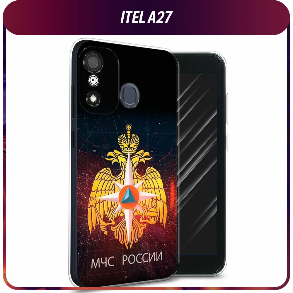 Силиконовый чехол на Itel A27 / Ител А27 с принтом "МЧС России"