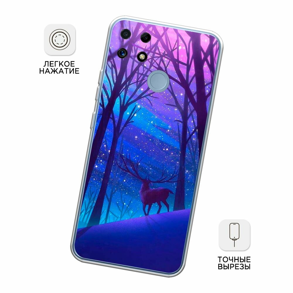 Чехол на Realme C25/C25s / Реалми С25/C25s с принтом "Северный олень" — фото 1