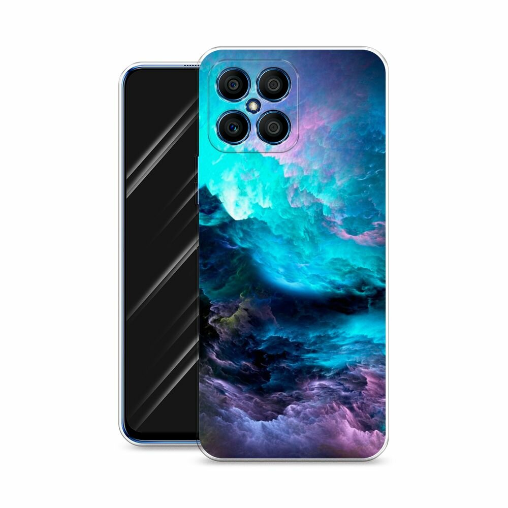 Силиконовый чехол на Honor X8 / Хуавей X8 с принтом "Бирюзовое небо" — фото 1