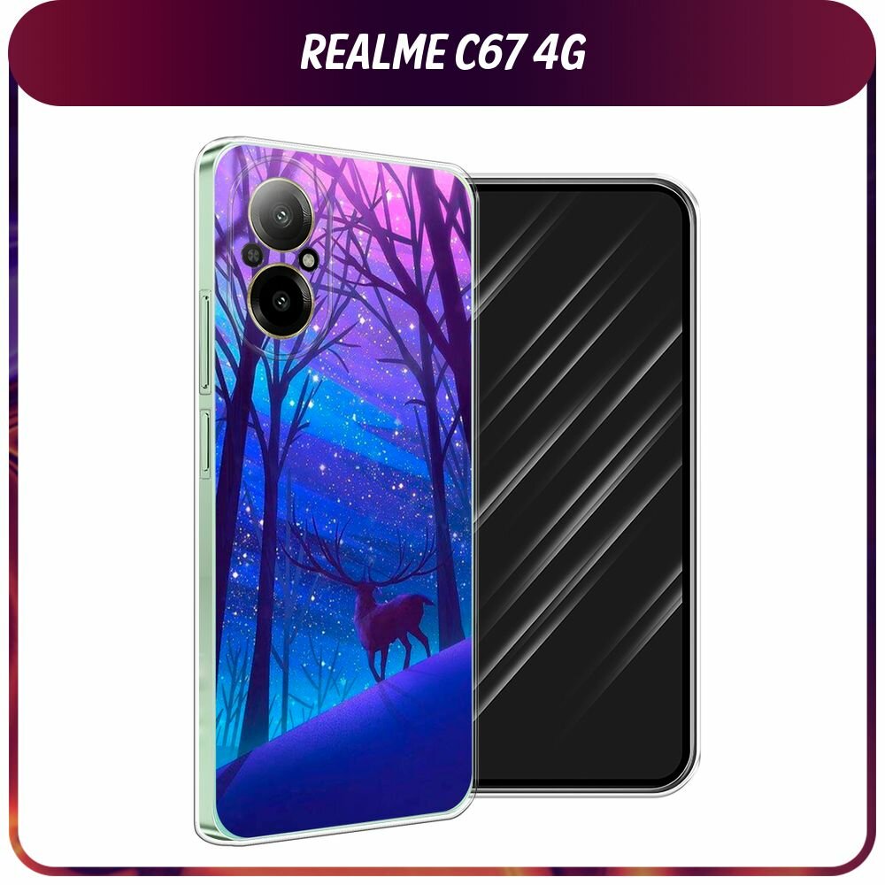 Чехол на Realme C67 4G / Реалми C67 4G с принтом "Северный олень"