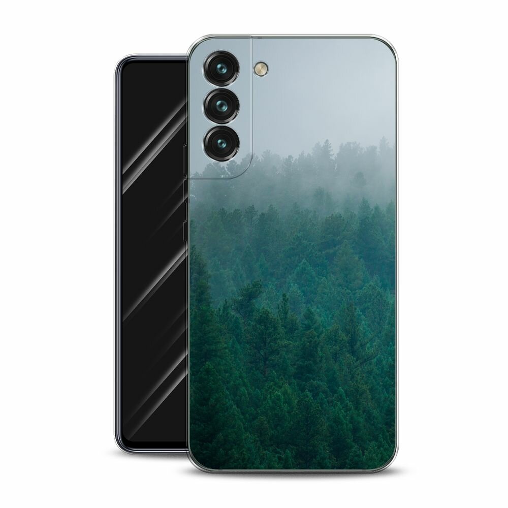 Чехол на Samsung Galaxy S22 / Самсунг Галакси S22 с принтом "Лес в облаках" — фото 1
