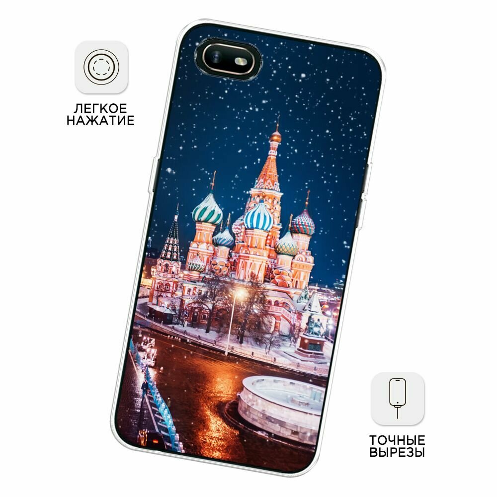 Силиконовый чехол на Oppo A1k / Оппо А1к с принтом "Москва 1" — фото 1