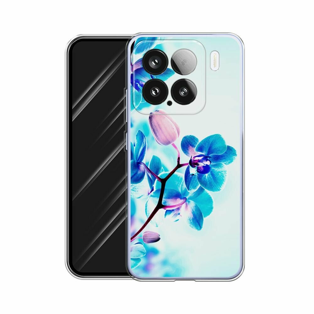 Силиконовый чехол на Xiaomi 15 / Сяоми 15 с принтом "Голубая орхидея" — фото 1
