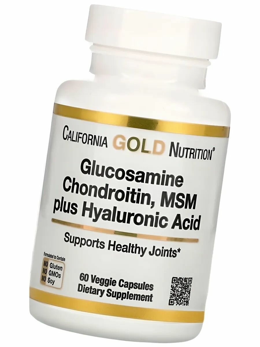 Комплекс для суставов California Gold Nutrition глюкозамин хондроитин МСМ 60 капсул, для суставов и связок