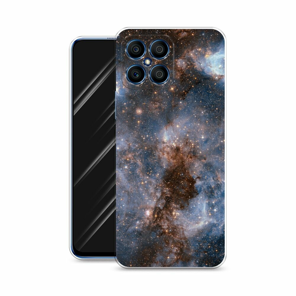 Силиконовый чехол на Honor X8 / Хуавей X8 с принтом "Туманность 4" — фото 1