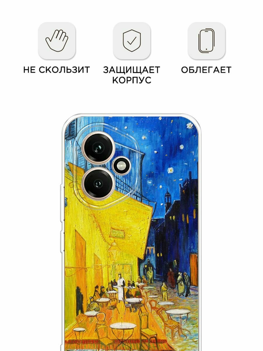 Чехол на Honor 400 / Хонор 400 с принтом "Ван Гог Желтый дом" — фото 1