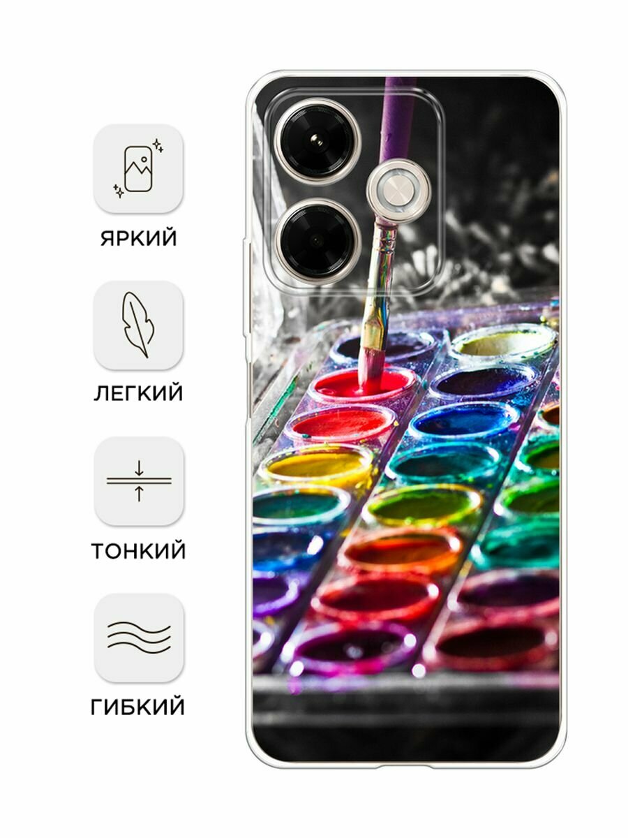 Чехол на Xiaomi Redmi 13X / Сяоми Редми 13X с принтом "Палитра красок" — фото 1