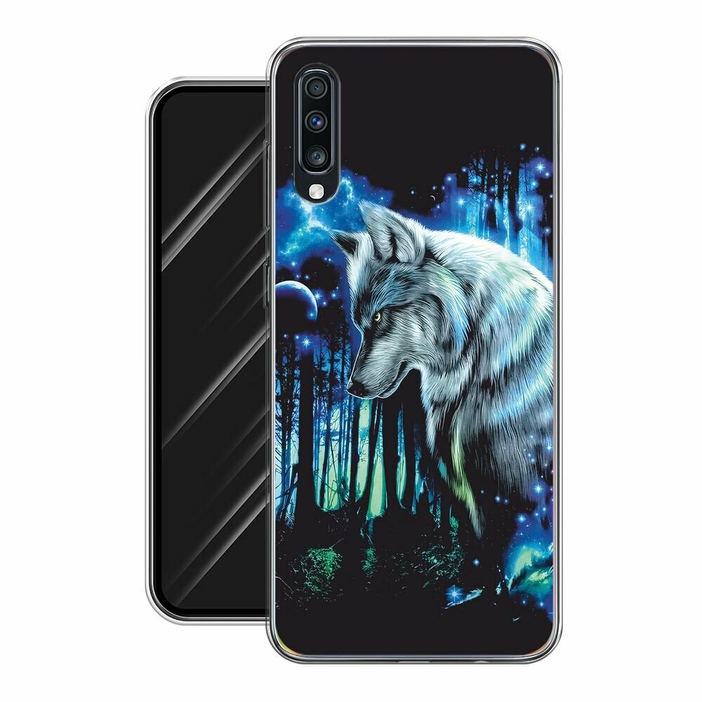 Чехол на Samsung Galaxy A70 / Самсунг Галакси А70 с принтом "Сказочный волк" — фото 1