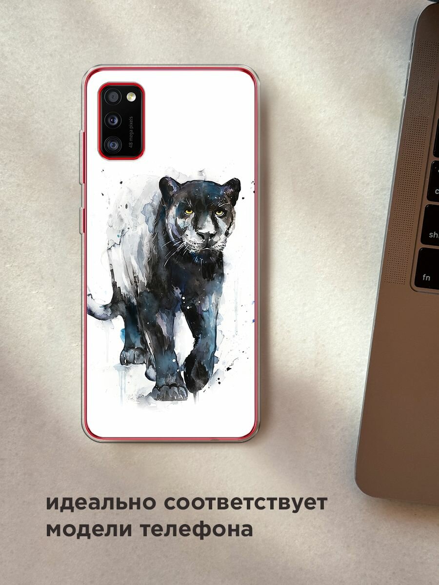 Чехол на Samsung Galaxy A41 / Самсунг Галакси А41 с принтом "Пантера арт 3" — фото 1