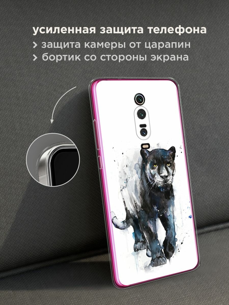 Чехол на Xiaomi Redmi K20/K20 Pro/Mi 9T/9T Pro / Сяоми Редми К20/K20 Pro/Mi 9T/9T Pro с принтом "Пантера арт 3" — фото 1